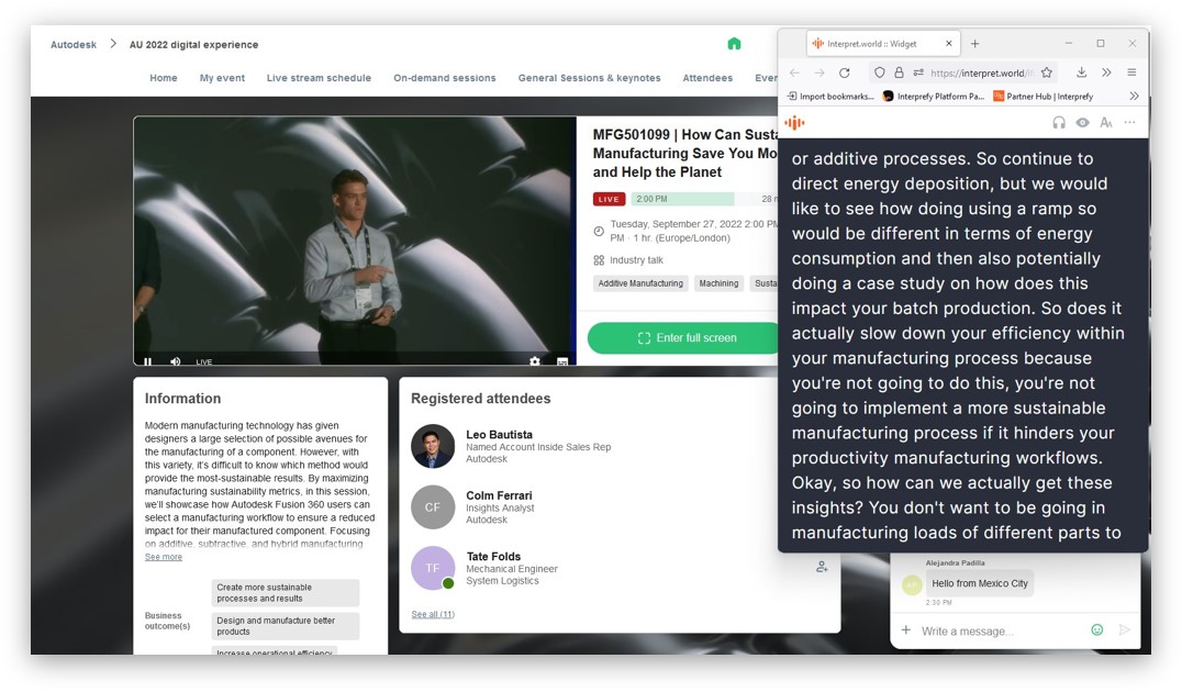 How can Interprefy deliver captions to my event?