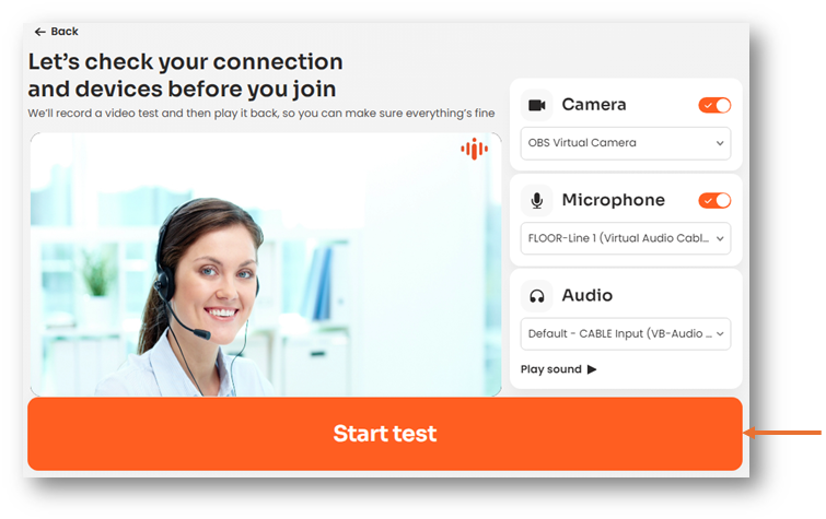 Step by step instructions to perform a test call