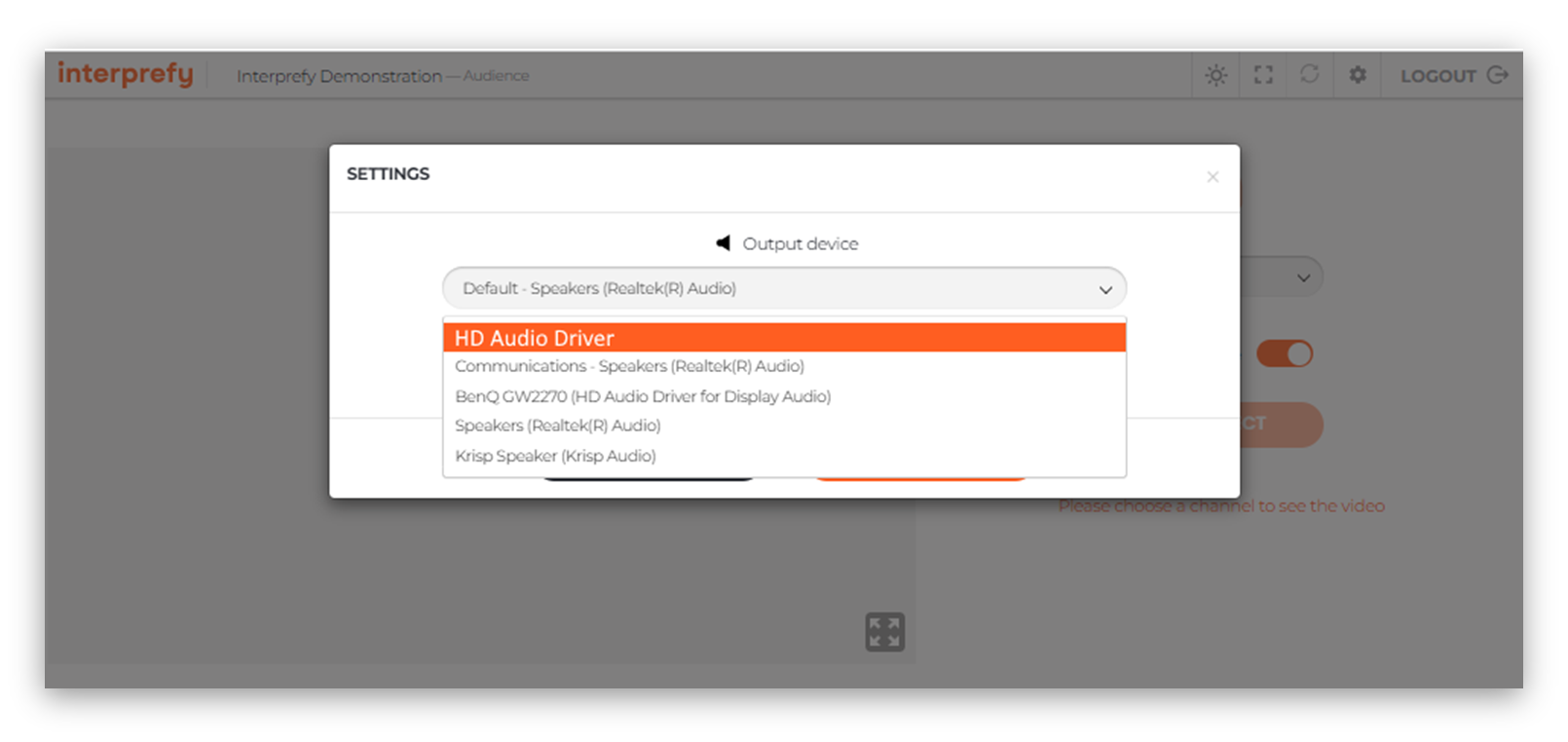 User guide to connect Interprefy to on-site receivers