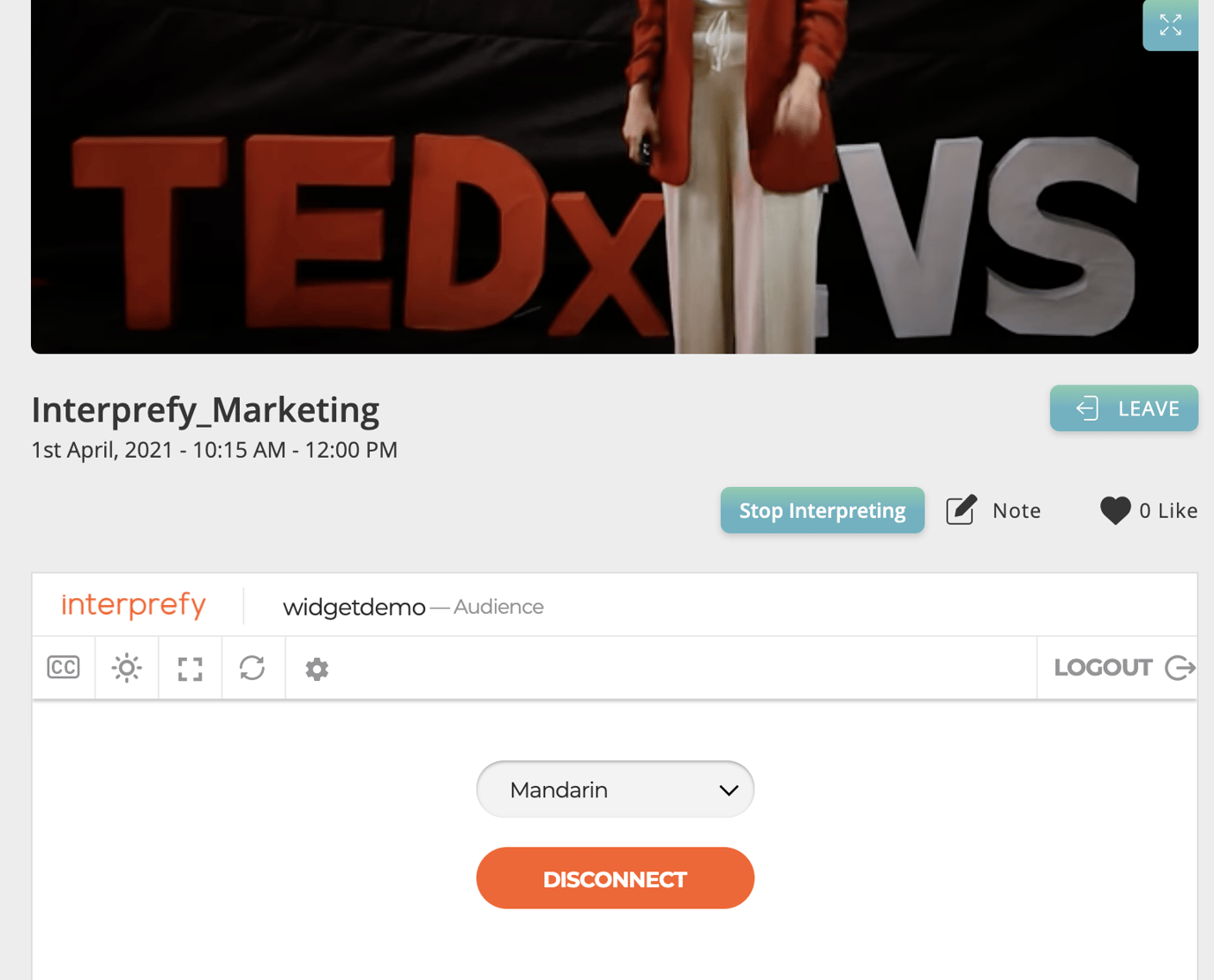 How does Interprefy work with Hubilo?
