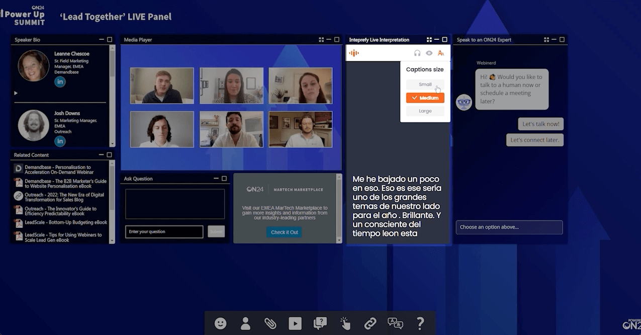 Technical guide to embedding the Interprefy iframe widget